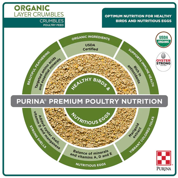Purina® Organic Layer Crumbles Chicken Feed – McGregor General Store