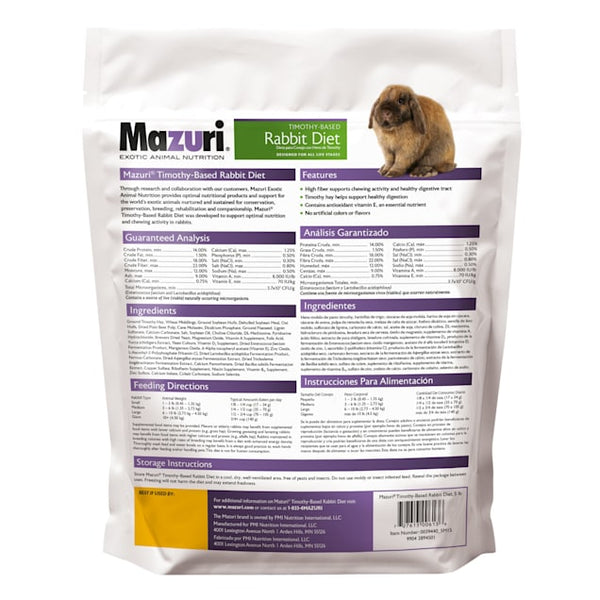 Mazuri Timothy-Based Rabbit Diet – McGregor General Store